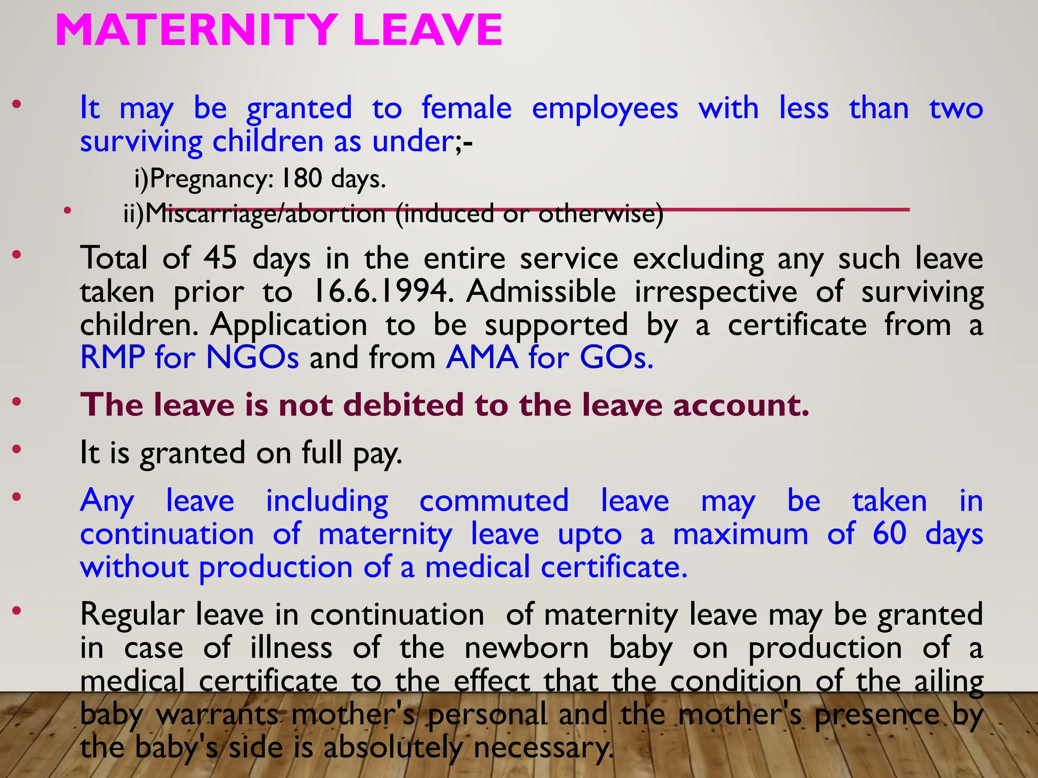leave rules for govt employees haryana.ppt