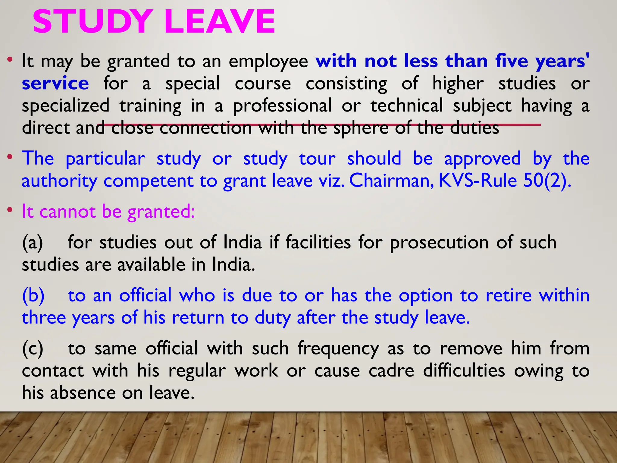 leave rules for govt employees haryana.ppt