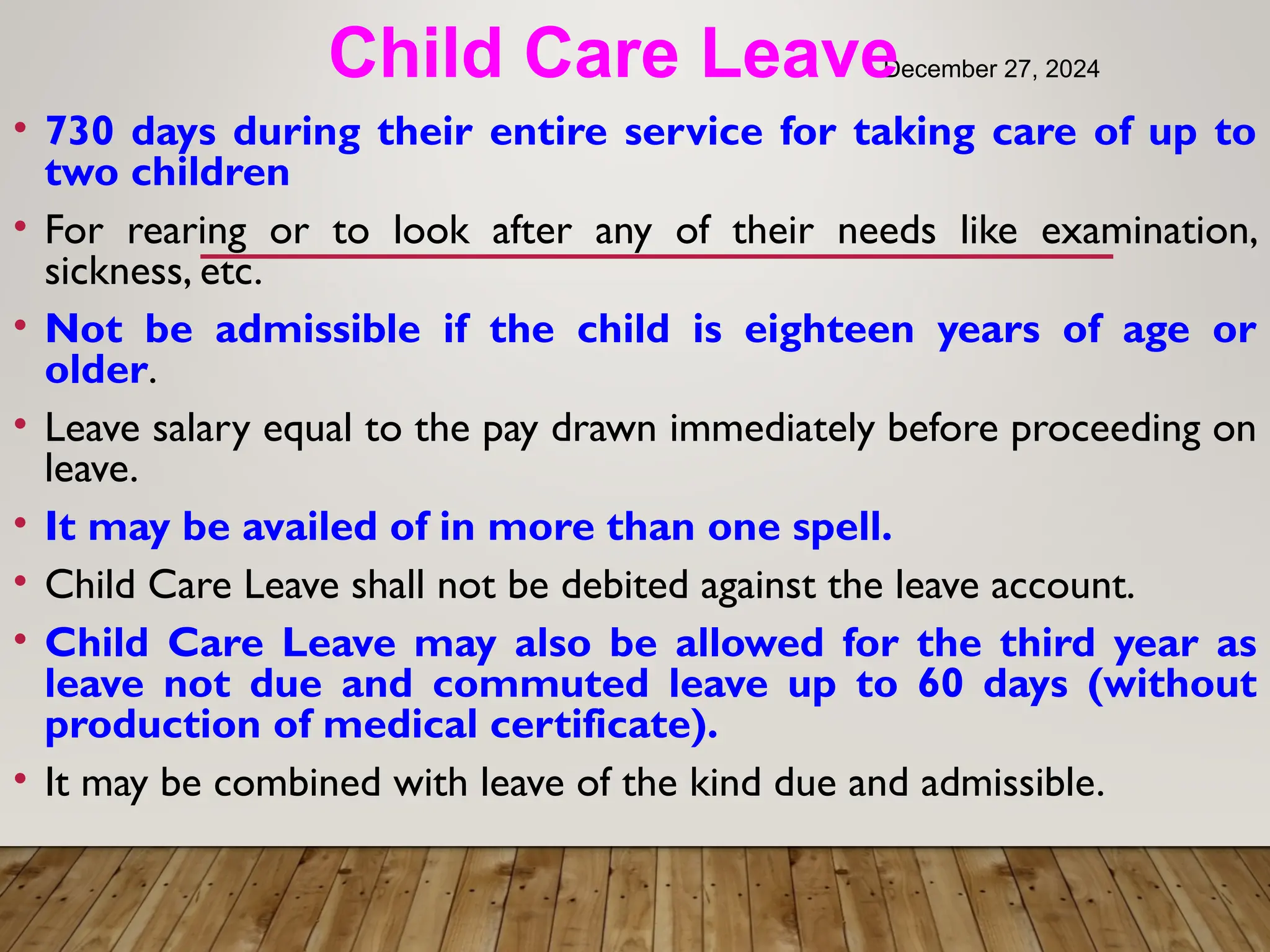 leave rules for govt employees haryana.ppt