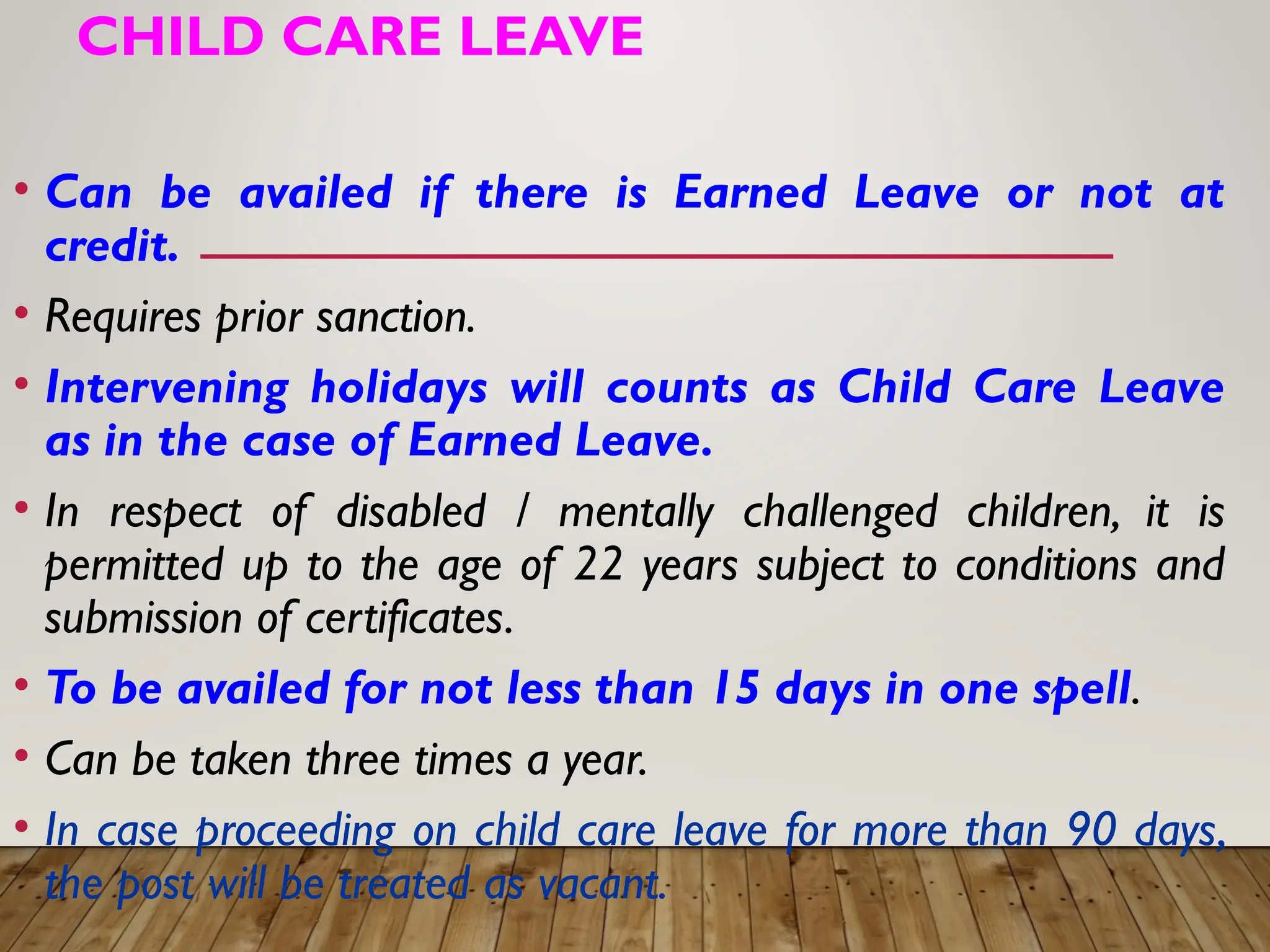 leave rules for govt employees haryana.ppt
