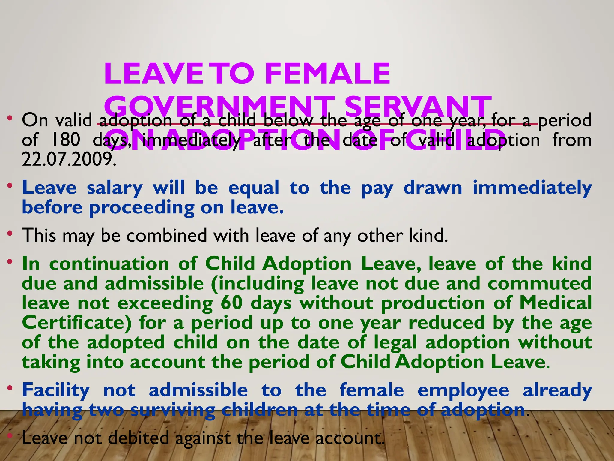 leave rules for govt employees haryana.ppt