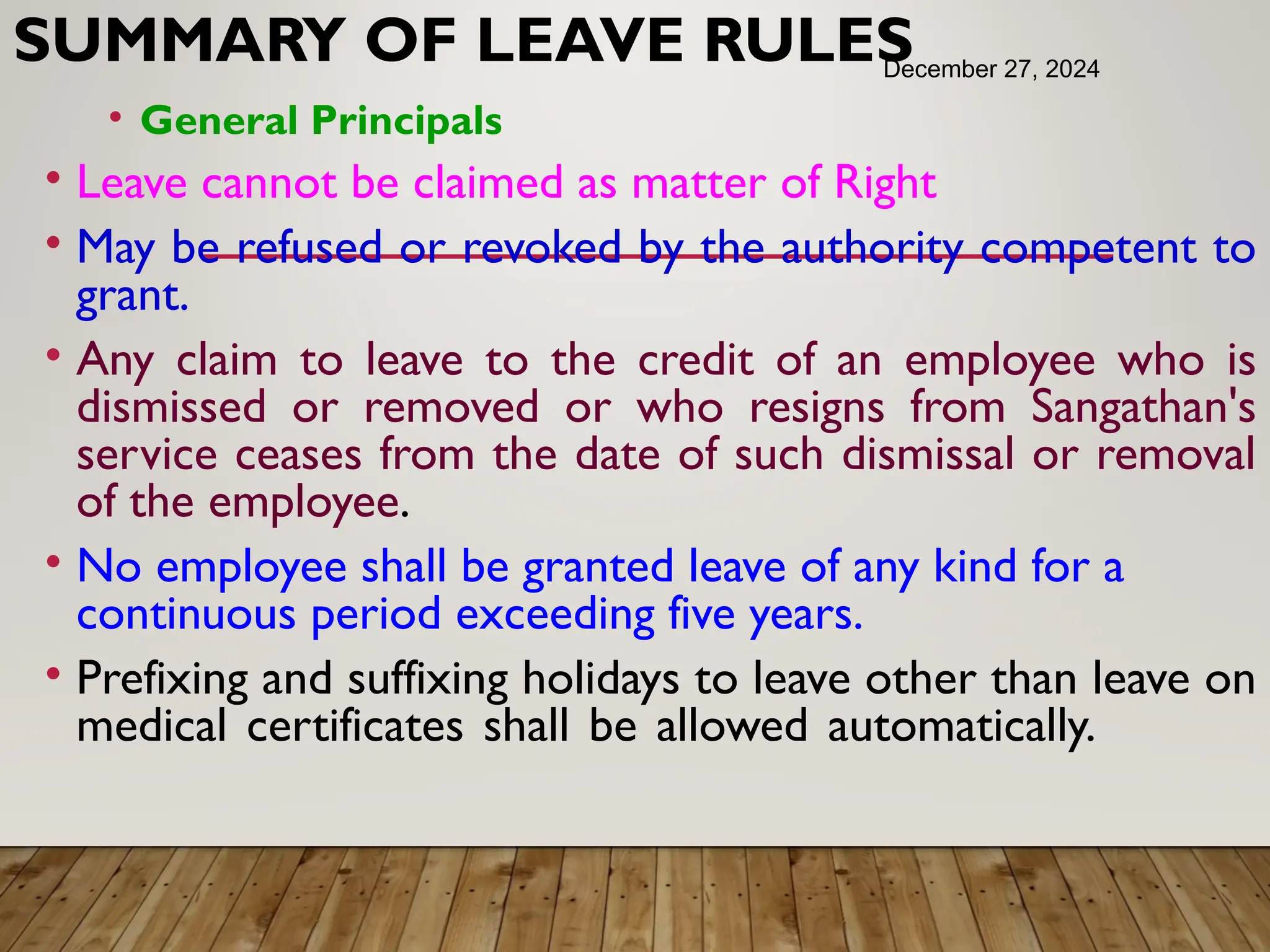 leave rules for govt employees haryana.ppt