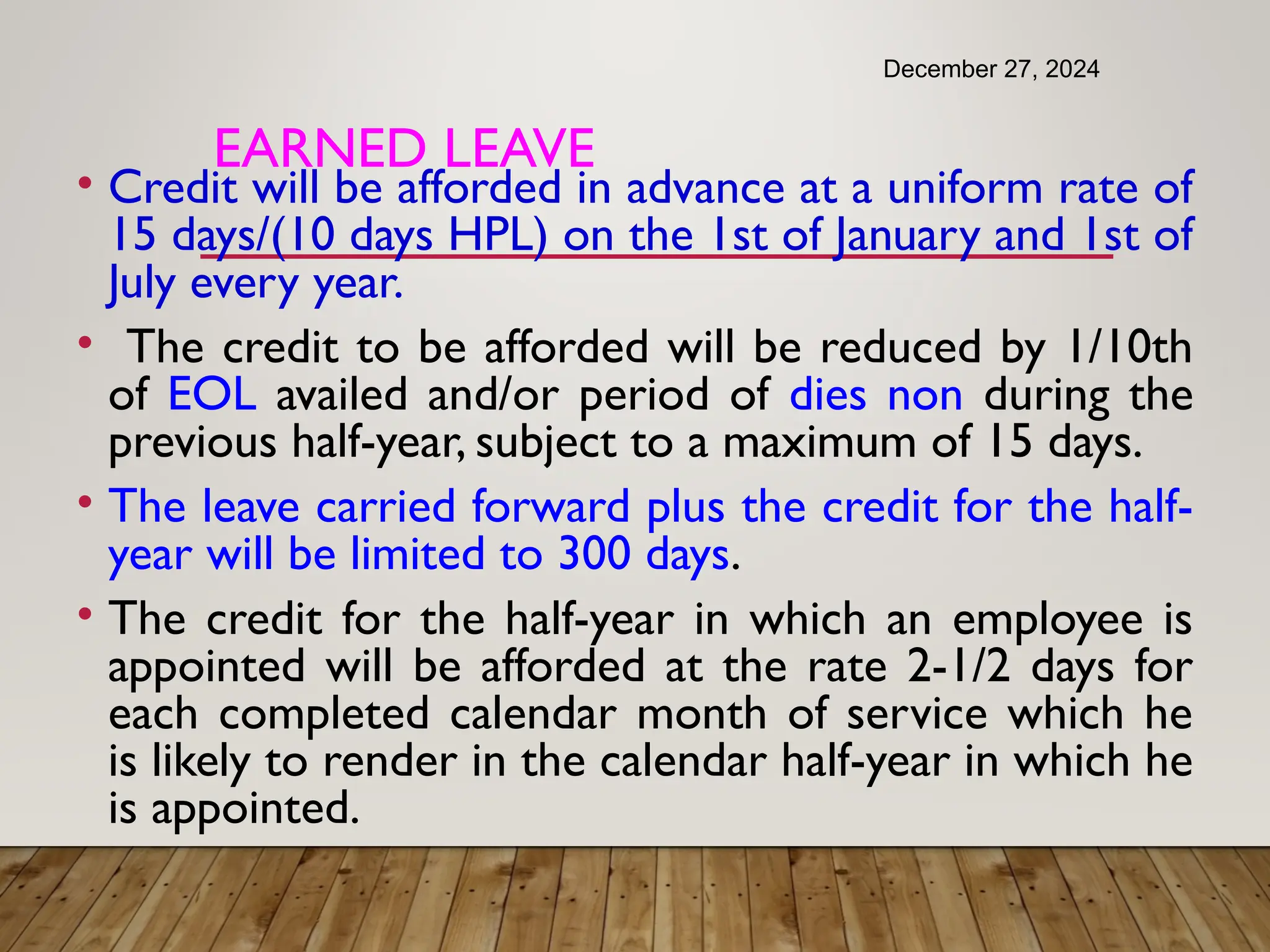leave rules for govt employees haryana.ppt