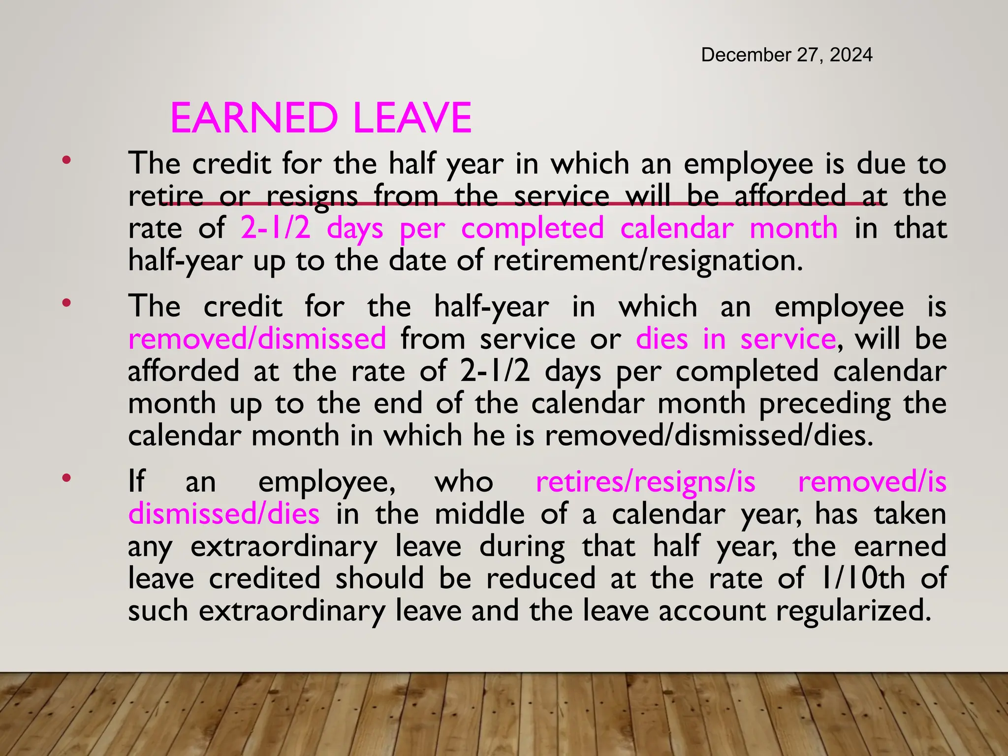 leave rules for govt employees haryana.ppt