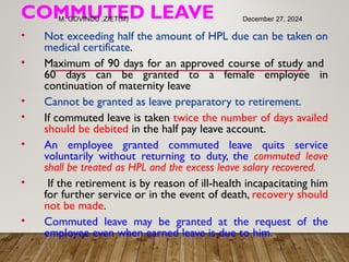 leave rules for govt employees haryana.ppt