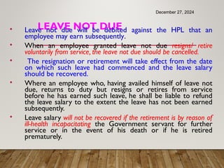 leave rules for govt employees haryana.ppt