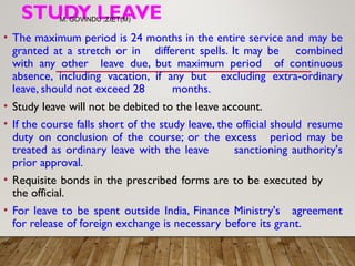 leave rules for govt employees haryana.ppt