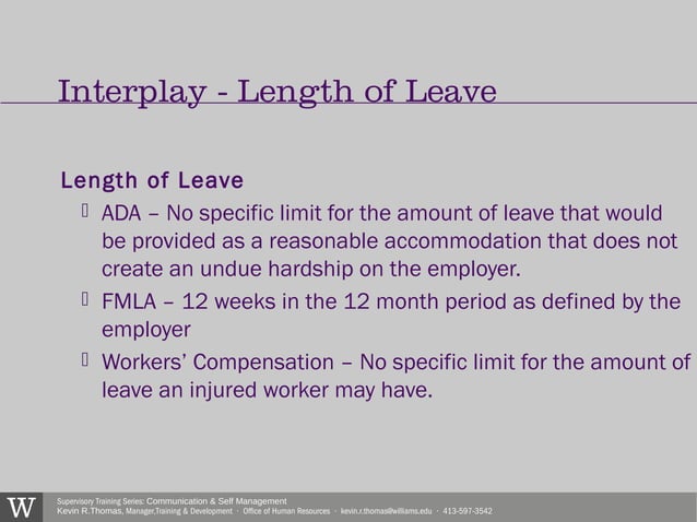 Leaves, absences, and accommodations | PPT
