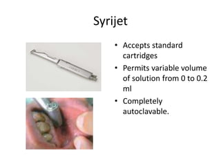 Newer techniques in local anesthesia delivery systems | PPTX
