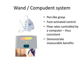 Newer techniques in local anesthesia delivery systems | PPTX