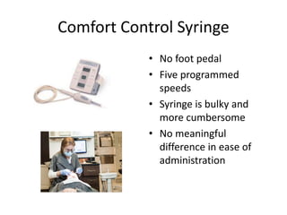 Newer techniques in local anesthesia delivery systems | PPTX