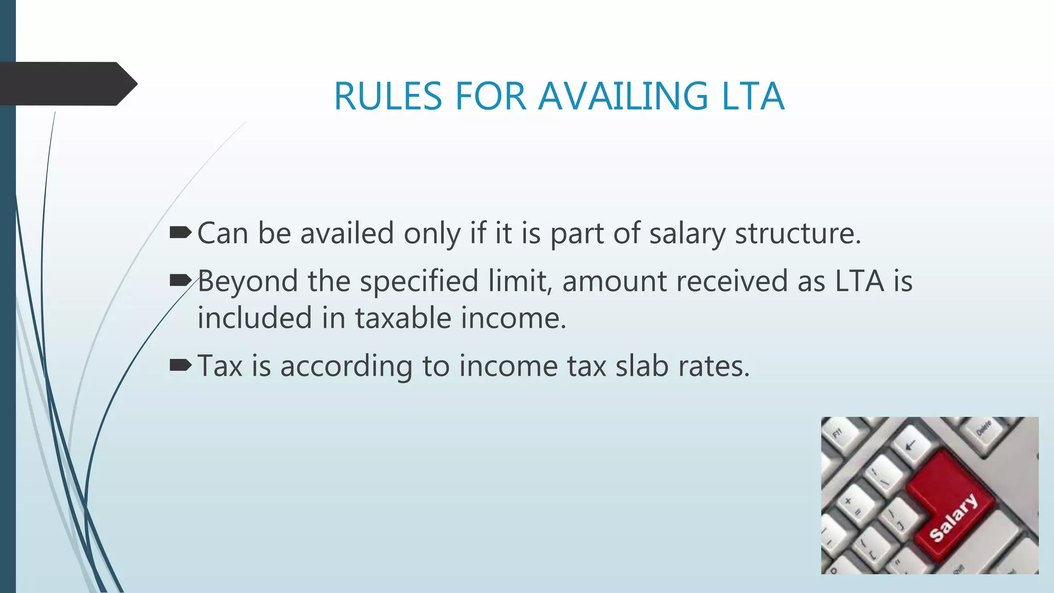 Leave Travel allowance (LTA) | PPTX