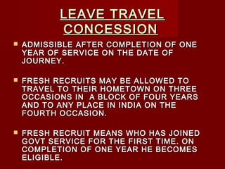 Leave travel concession | PPT