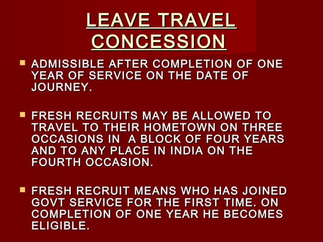 Leave travel concession | PPT