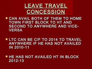 Leave travel concession | PPT