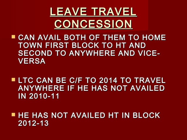 Leave travel concession | PPT