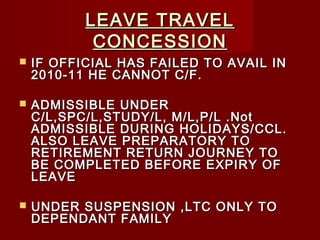 Leave travel concession | PPT