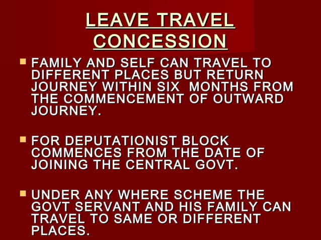 Leave travel concession | PPT