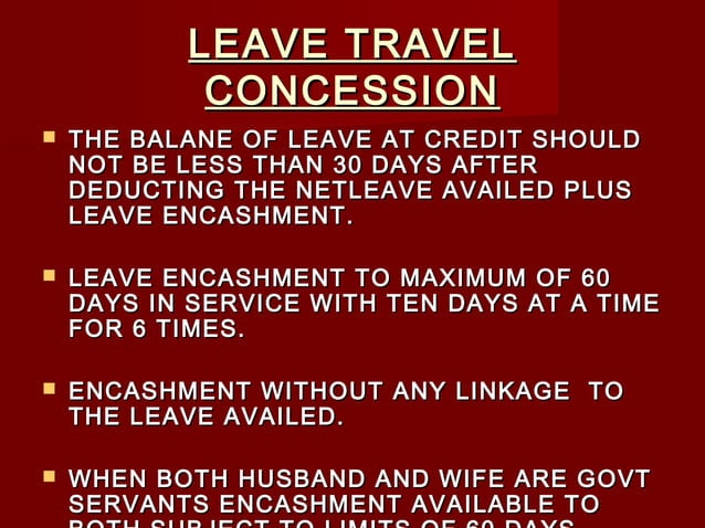Leave travel concession | PPT