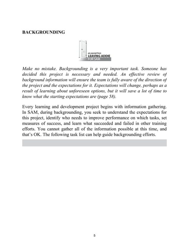 Leaving addie for sam field guide guidelines and temst learning ...