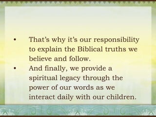 Leaving a Godly Inheritance | PPT