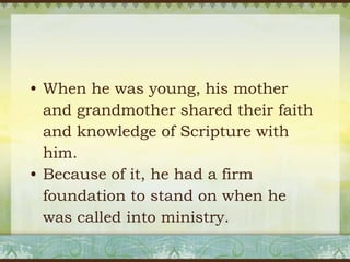 Leaving a Godly Inheritance | PPT