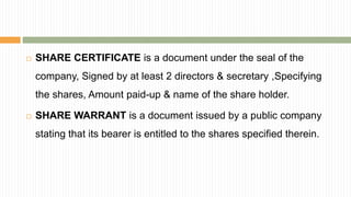 Introduction To Shares | PPTX
