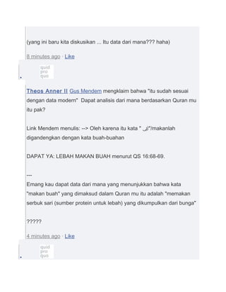 Lebah makan buah? QS 16:68-69 | DOC