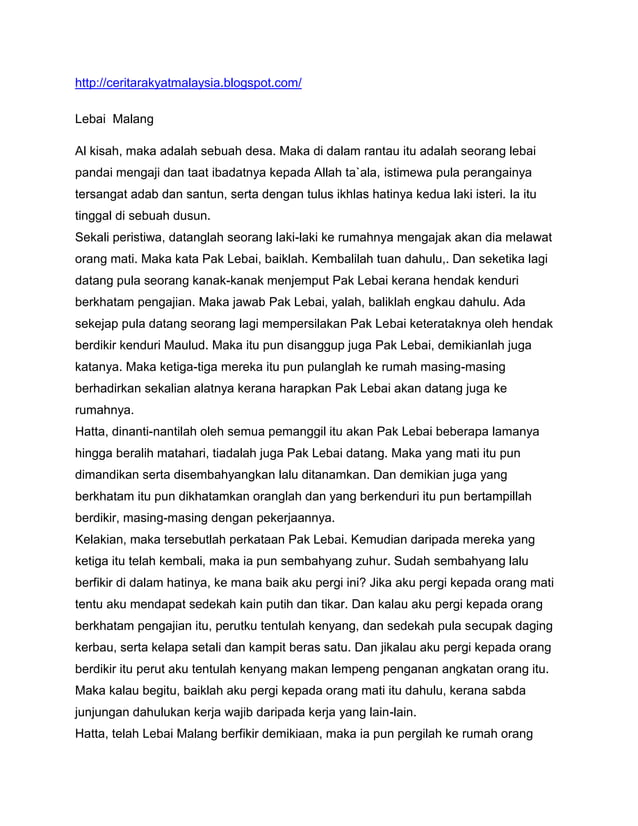Lebai malang | DOCX