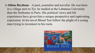Lebanese literature and the author's work.pptx