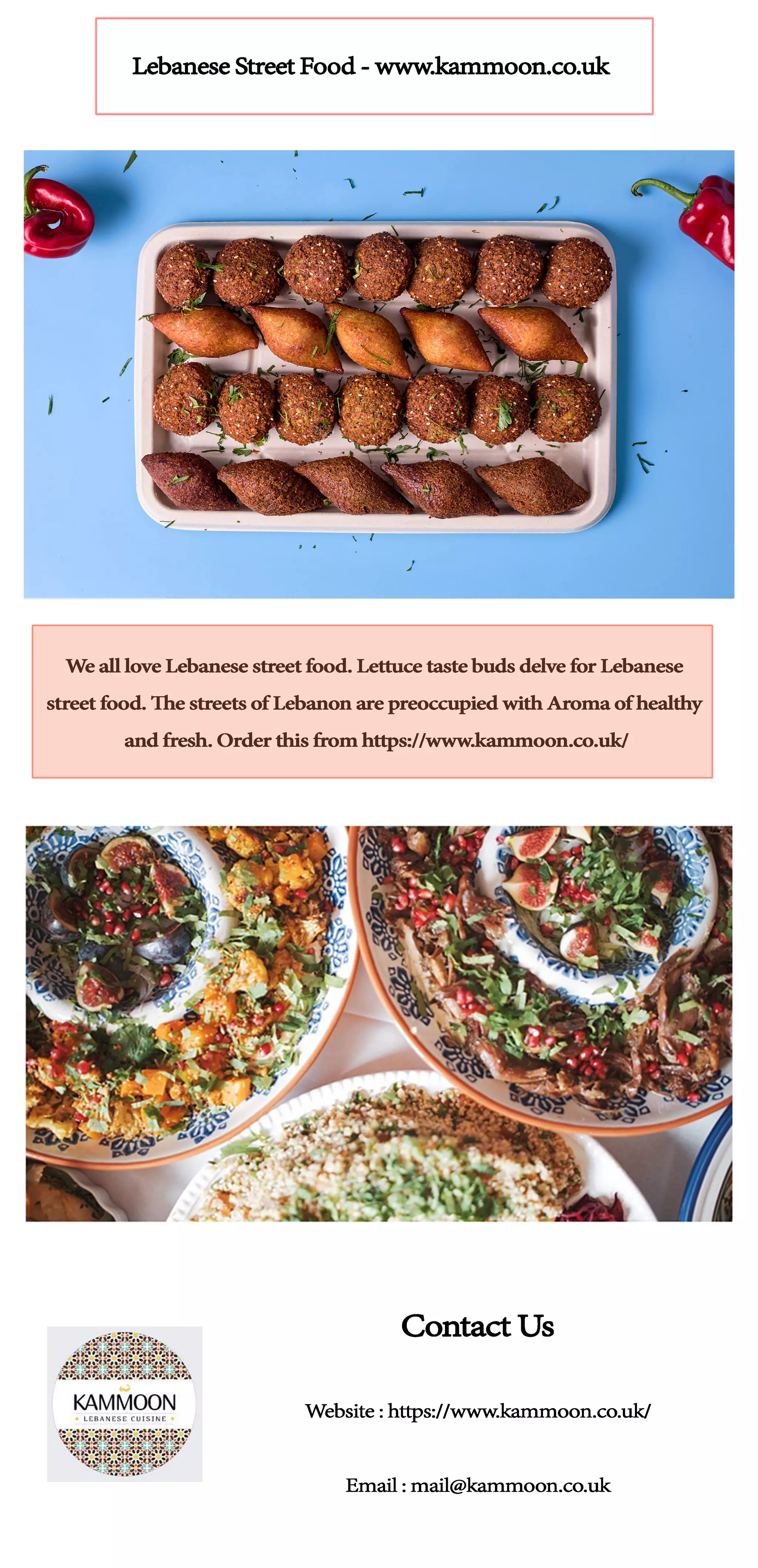 Lebanese Street Food - www.kammoon.co.uk