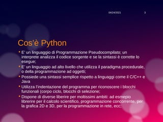 Le basi di Pytthon 3 - Fondamenti n.1 | PPT