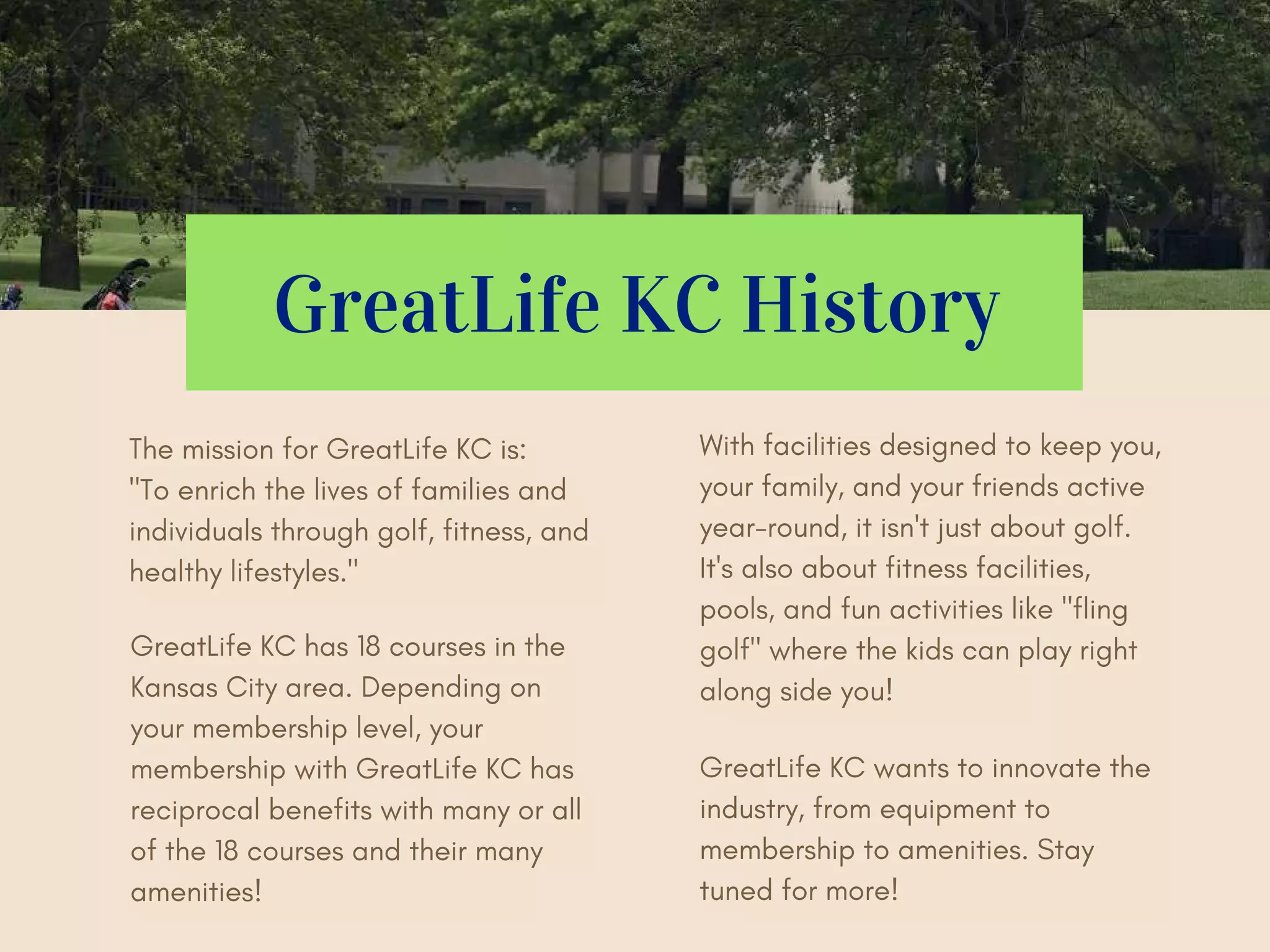 GreatLife KC Golf Courses | PPT