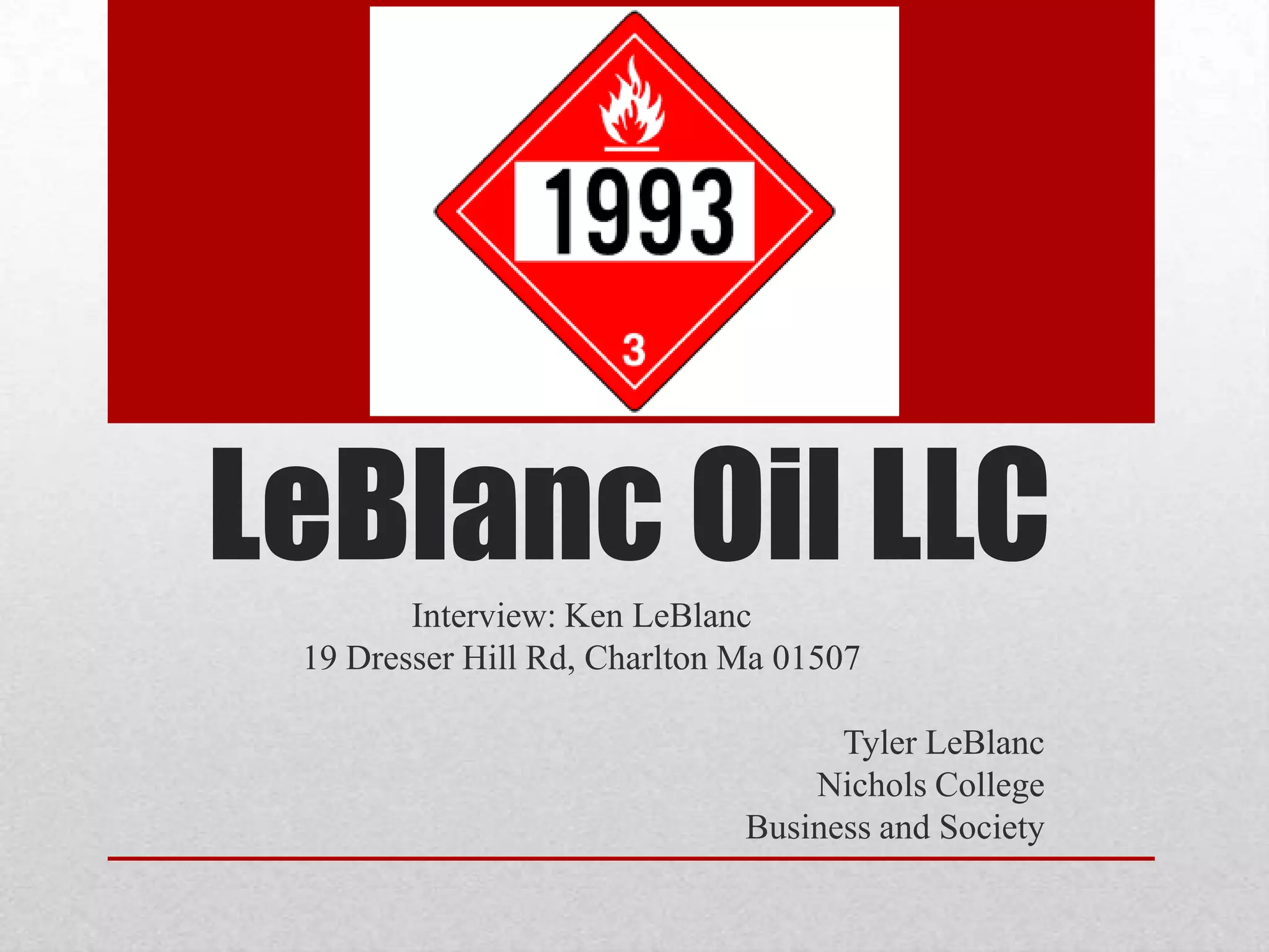 Leblanc oil | PPTX