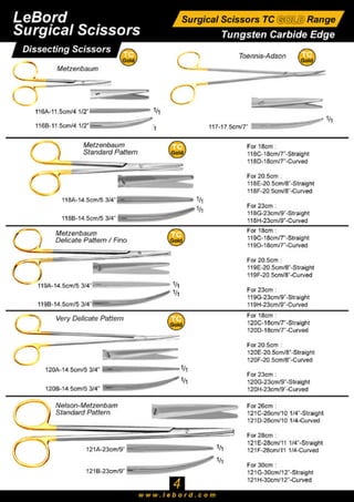 LeBord Surgical Scissors | PDF | Surgery | Medical Health