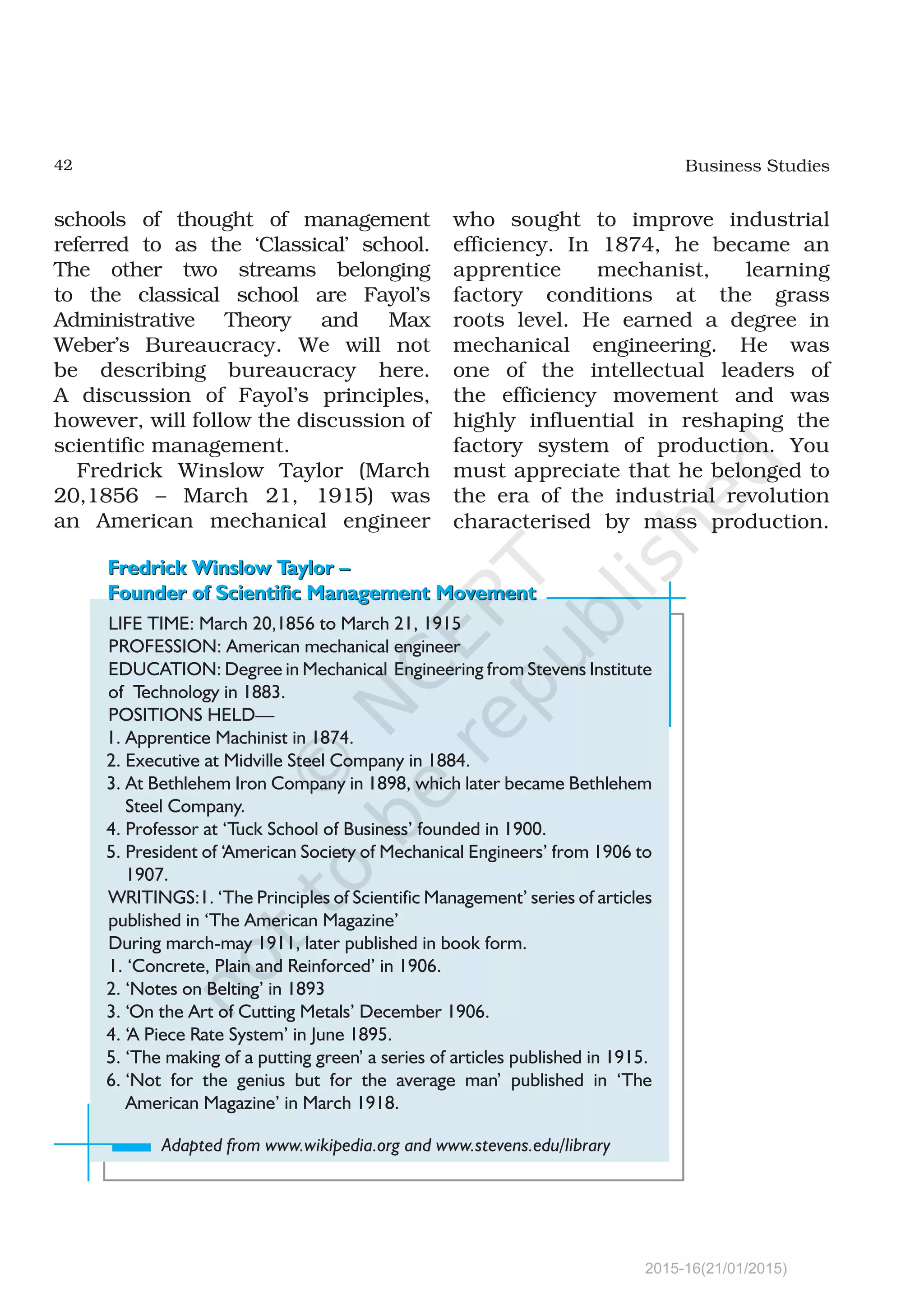 principle of management class 12 | PDF