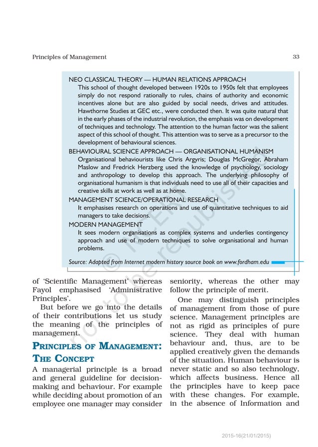 principle of management class 12 | PDF