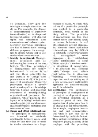 principle of management class 12 | PDF