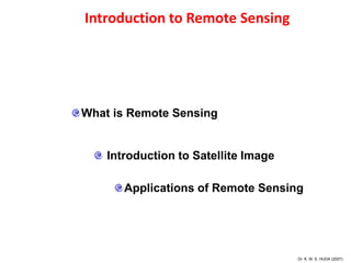 Fundamental Introduction to Remote Sensing | PPT
