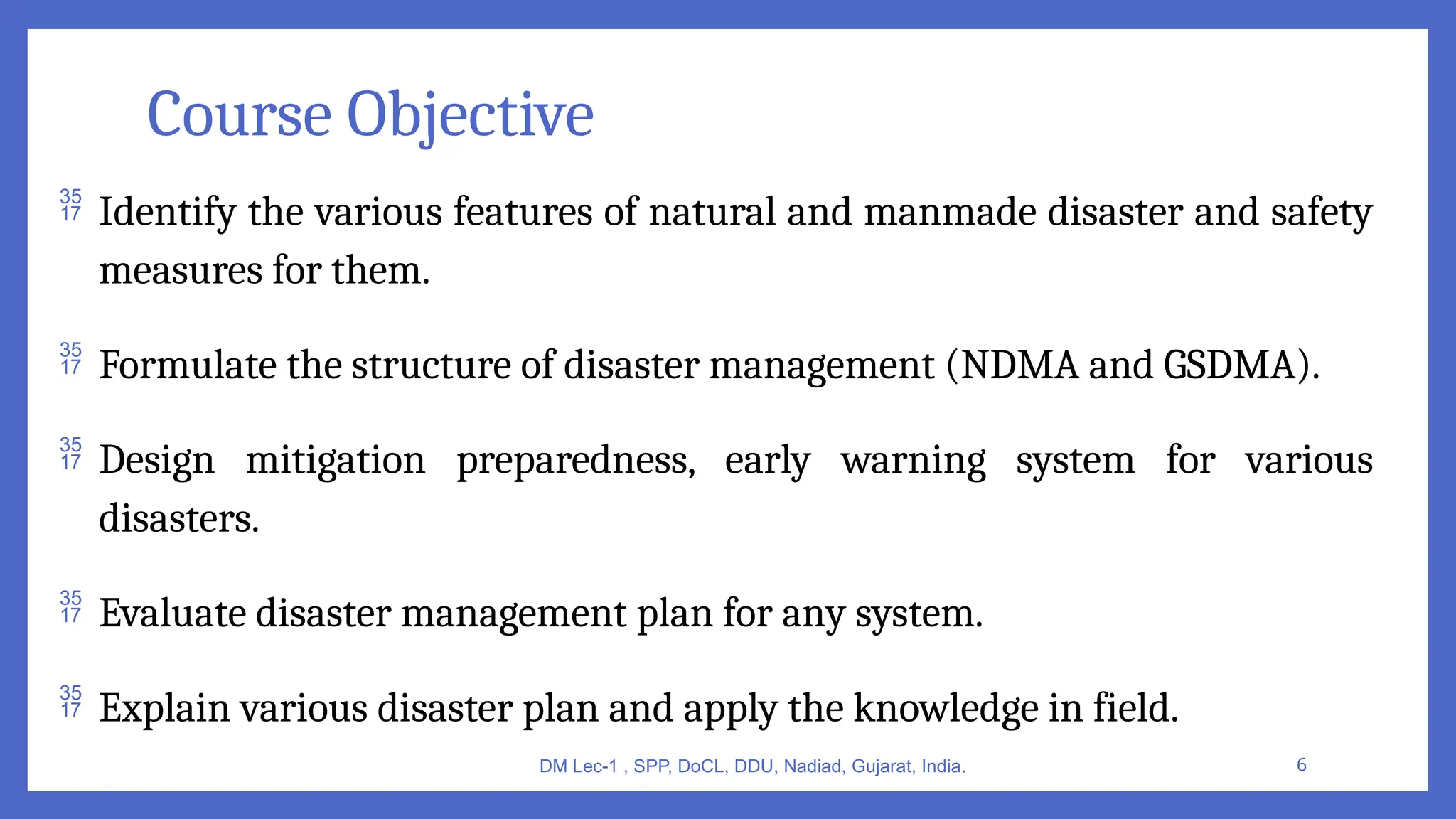 Lec-01 DISASTERMANAGEMENT- COURSE INTRODUCTION.pptx