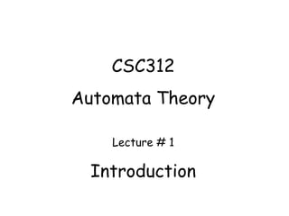 lecture 1 Introduction to language theory and finite automata | PPT