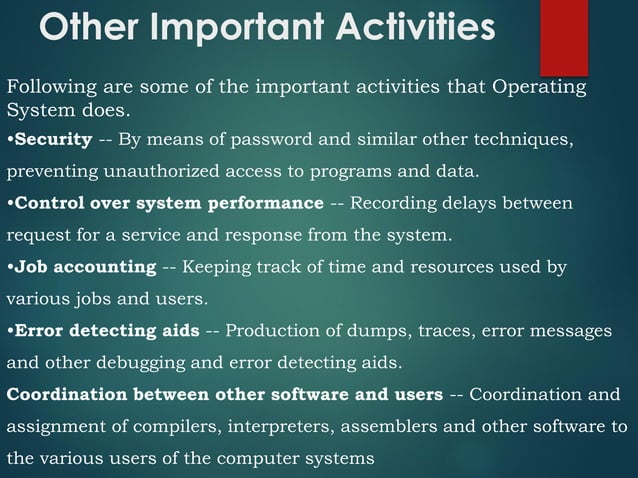 Introduction To Operating System Lecture Pdf