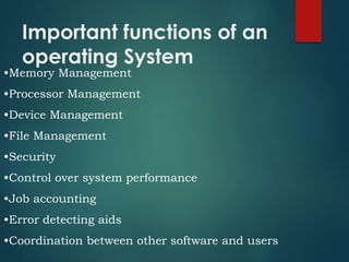 Introduction to Operating System Lecture | PDF