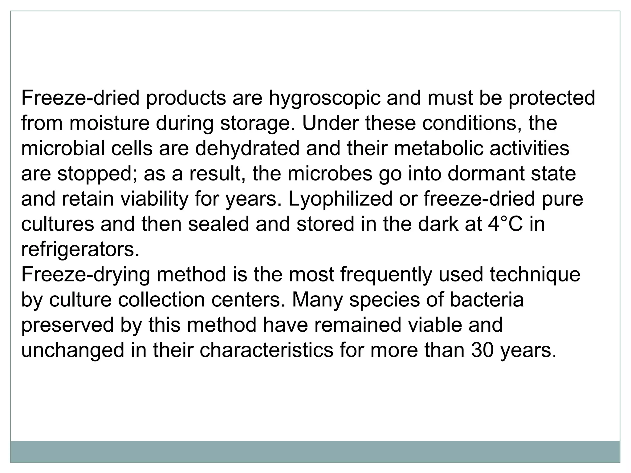 preservation of microorganism | PPT