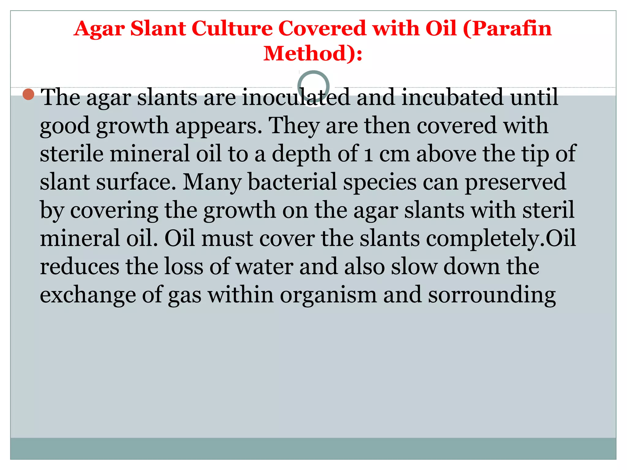 preservation of microorganism | PPT