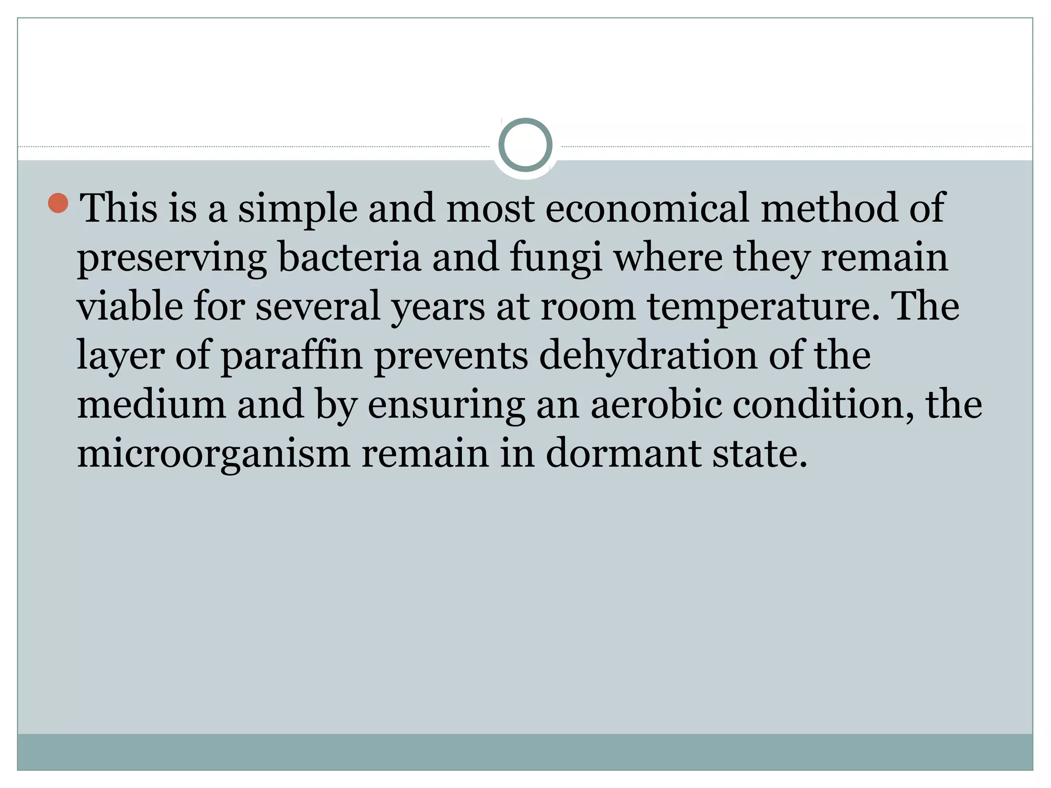 preservation of microorganism | PPT