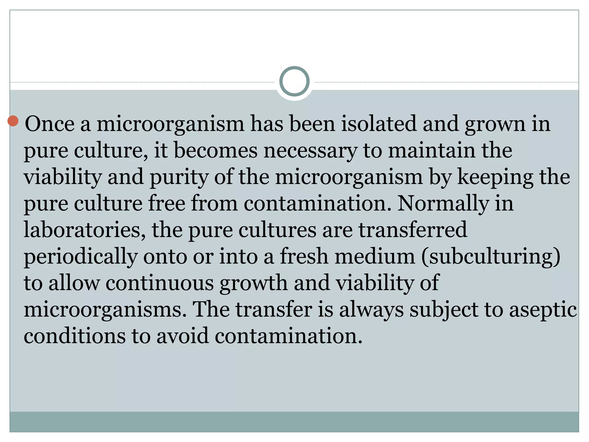 preservation of microorganism | PPT