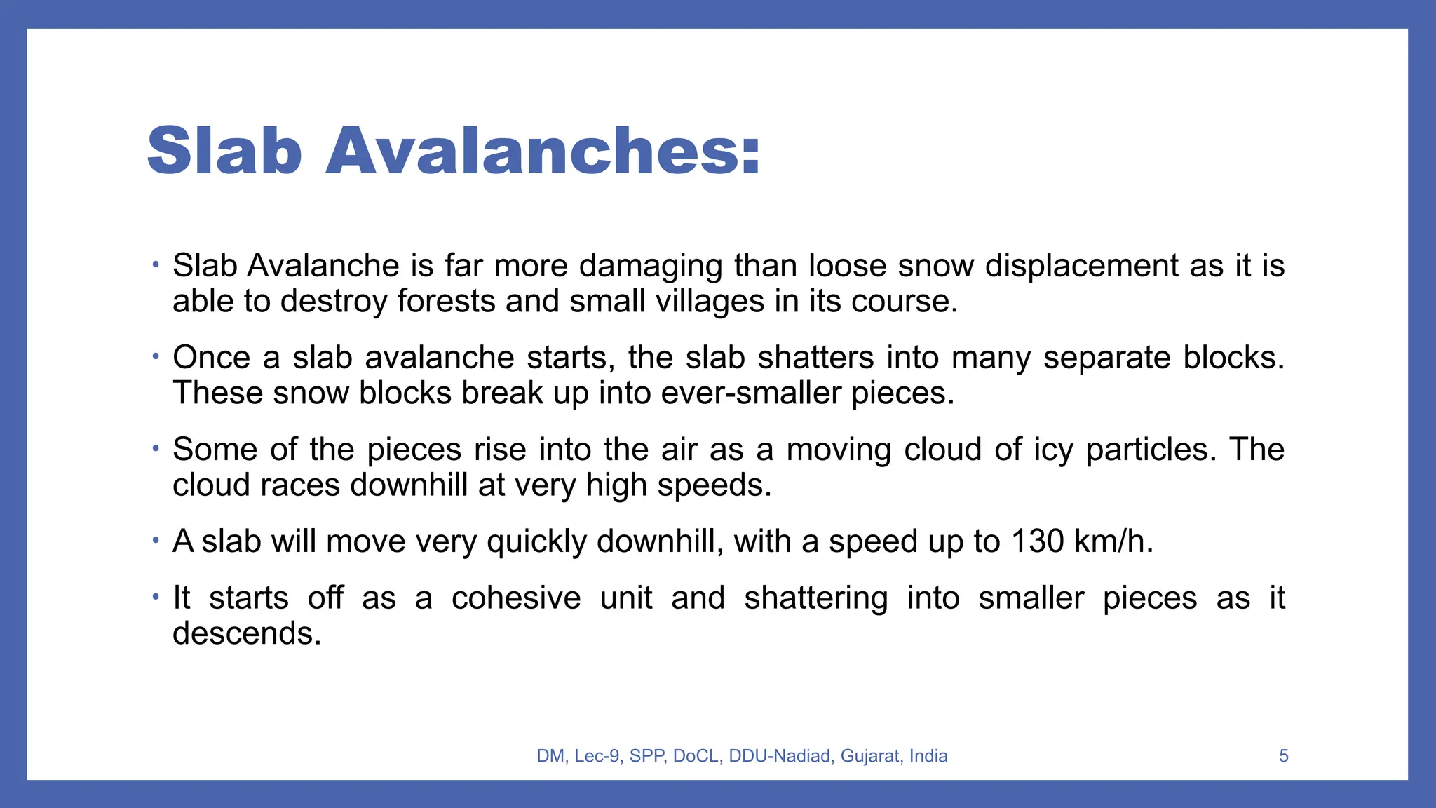 Lec-09 AVALANCHE DISASTER MANAGEMENT.pptx