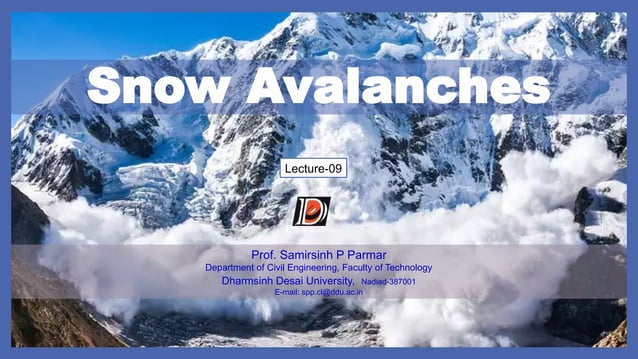 Lec-09 AVALANCHE DISASTER MANAGEMENT.pptx
