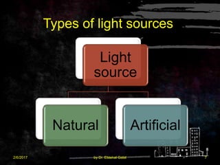 Introduction to lighting design for architect and interior designers | PPTX